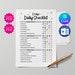 Daily Checklist Editable Chore Chart Editable Behavior Chart - Etsy