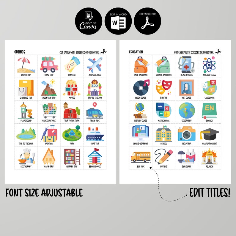 Editable Daily Routine Cards for Kids, Montessori Card for Kids, Daily ...