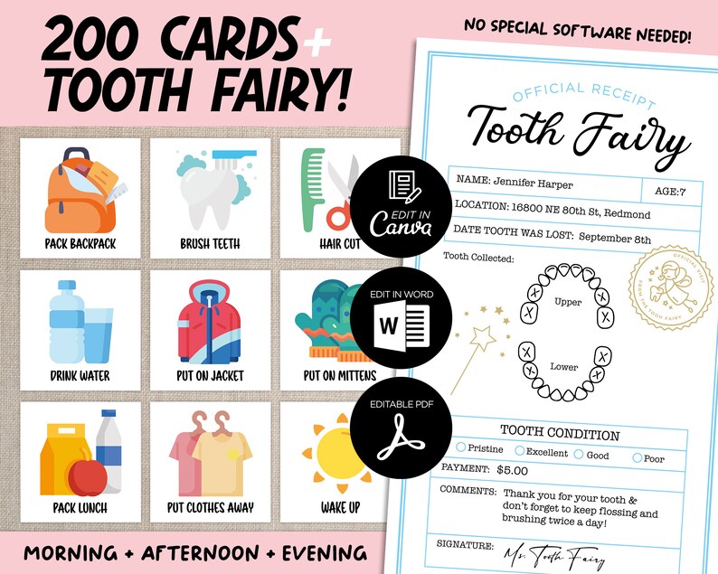 Printable Daily Planner for Kids Toddler Routine Chart - Etsy