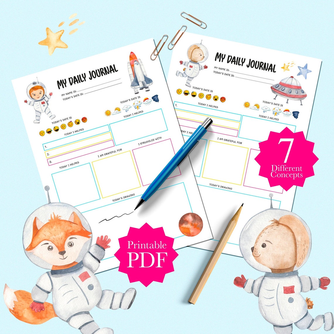 Printable Daily Planner for Kids Children Routine Chart Kids - Etsy