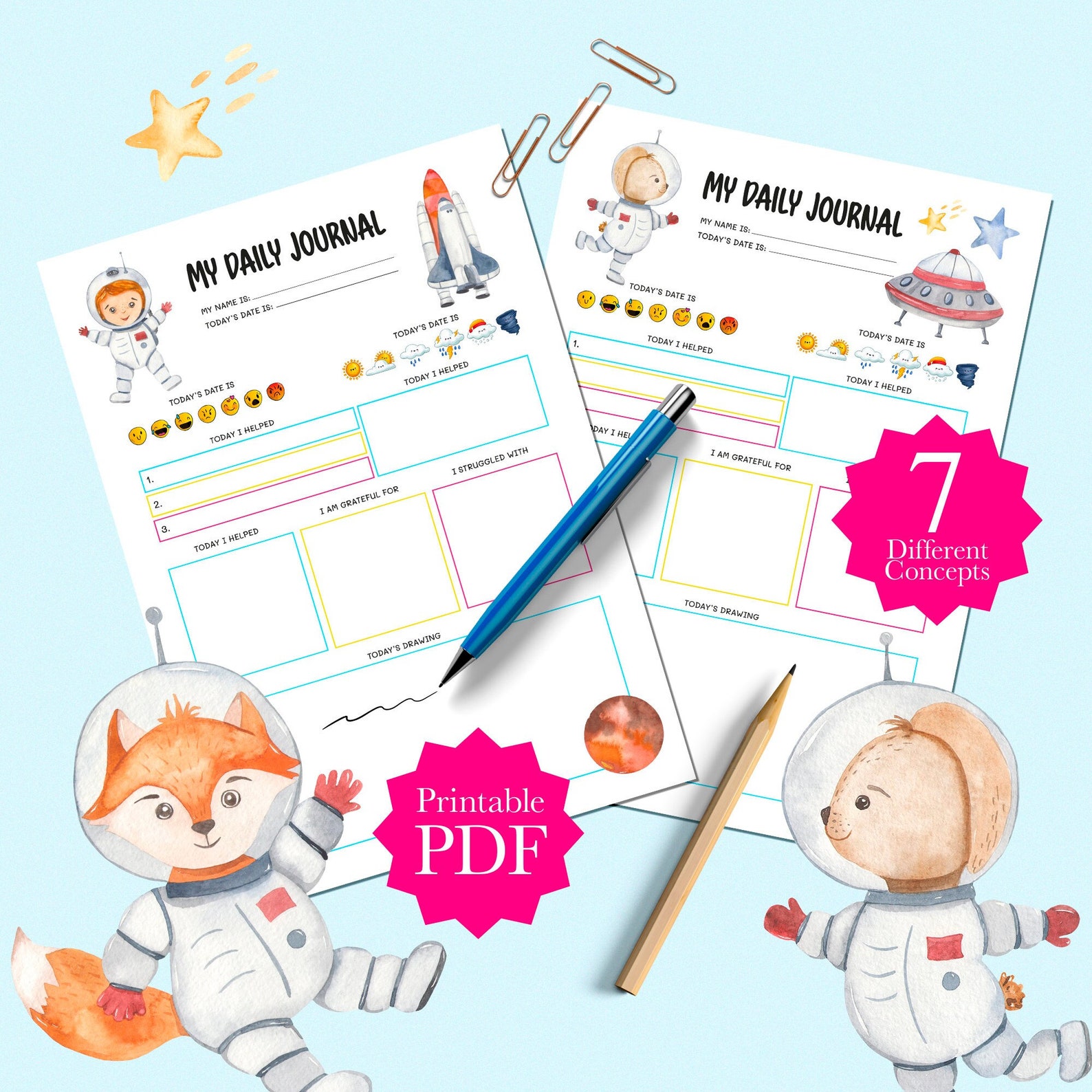 Printable Daily Planner for Kids Children Routine Chart Kids - Etsy