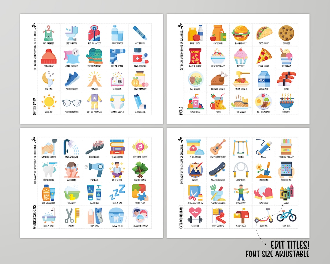 Printable Daily Planner for Kids Toddler Routine Chart - Etsy