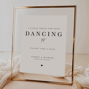 Dancing Feet Sign Template, Printable Wedding Flip Flops Sign, Simple Dancing Shoes Sign ...