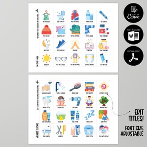 Editable Daily Routine for Kids, Montessori Card for Kids, Daily ...