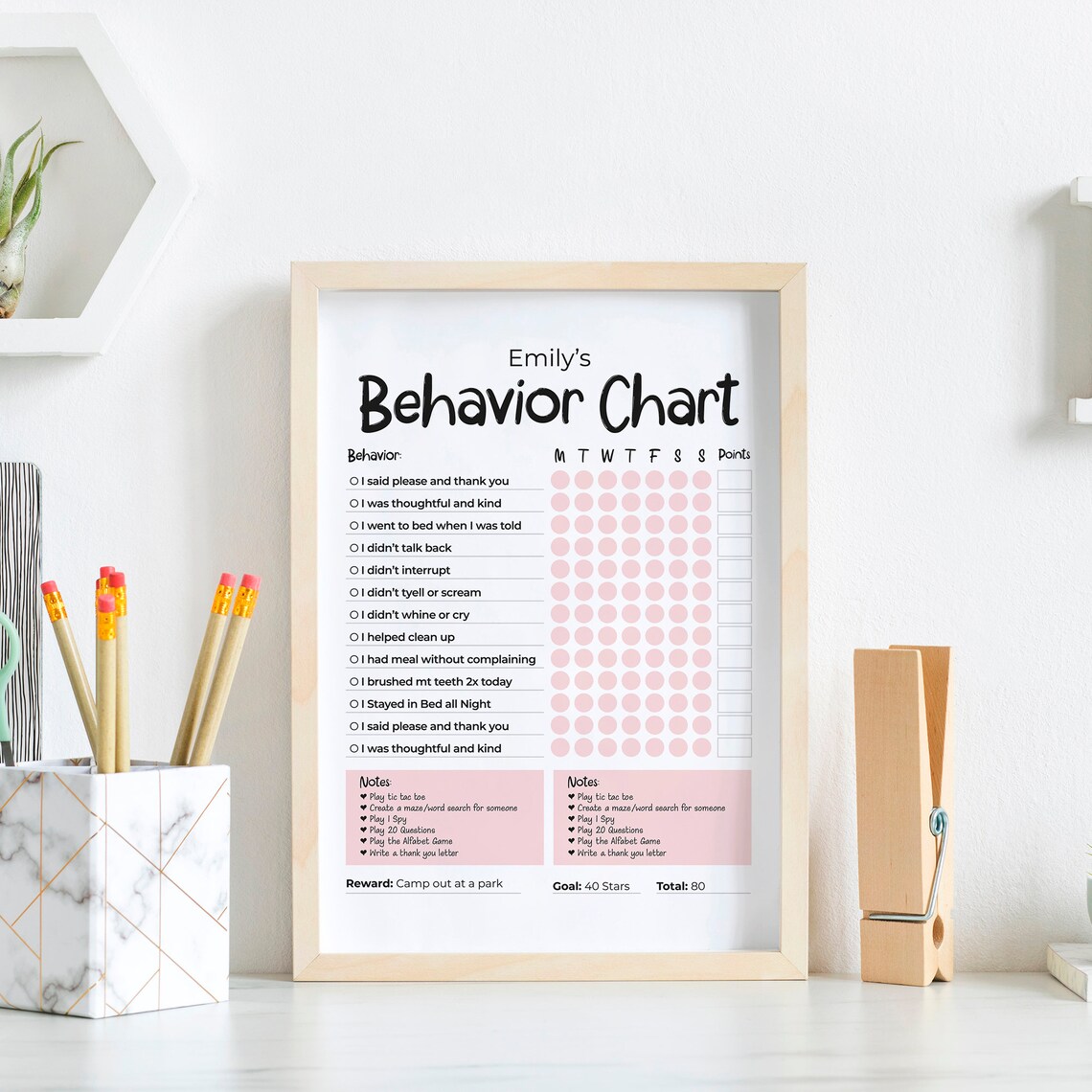 Editable Behavior Chart for Kids, Good Behavior Tracking, Printable ...