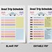 Road Trip Schedule, Road Trip Travel Activities for Kids, Editable Road ...