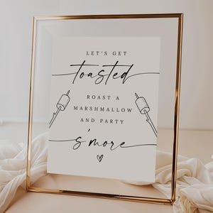 Let's Get Toasted and Party S'more Wedding Sign, Marshmallow and Party ...