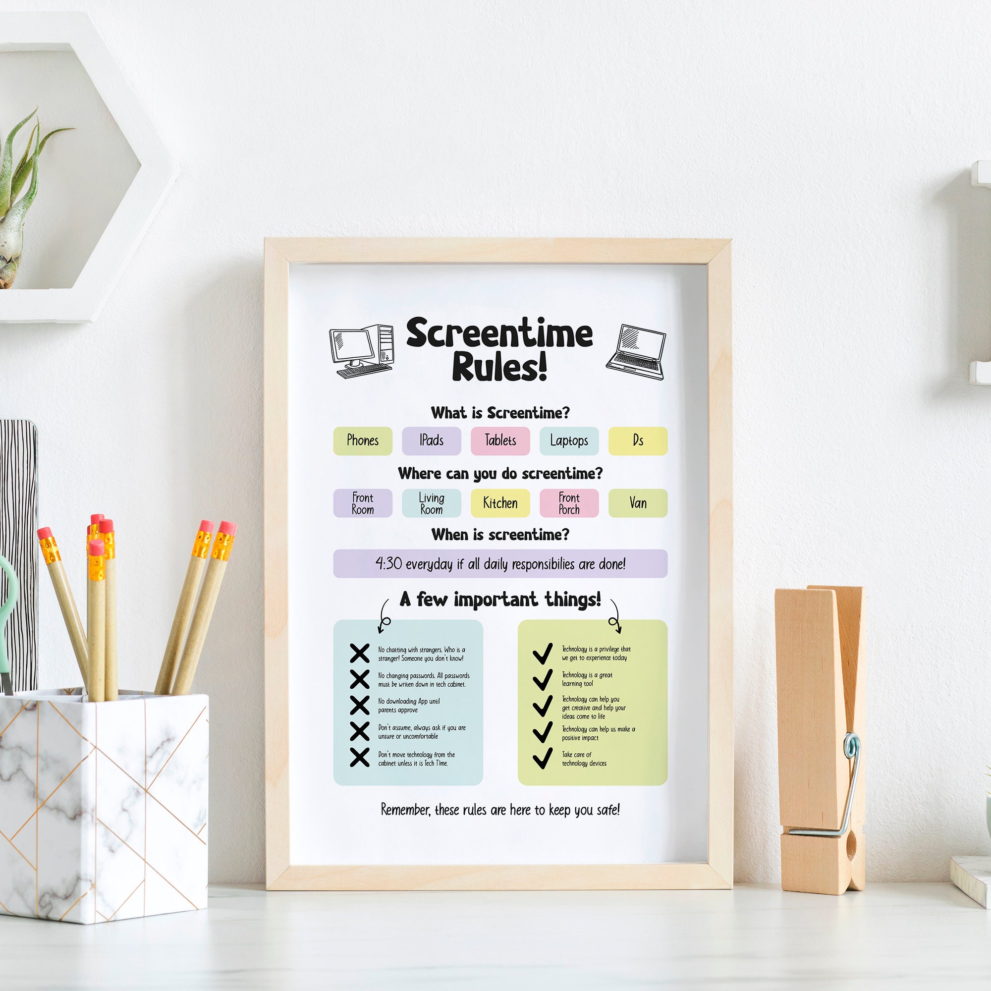 Editable Screen Time Chart for Kids Daily Screen Time - Etsy Australia