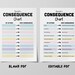 Consequence Chart for Kids Editable, Printable, Consequences of My ...