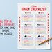 Editable Daily Checklist for Kids, Kids Responsibility Chart, Before ...