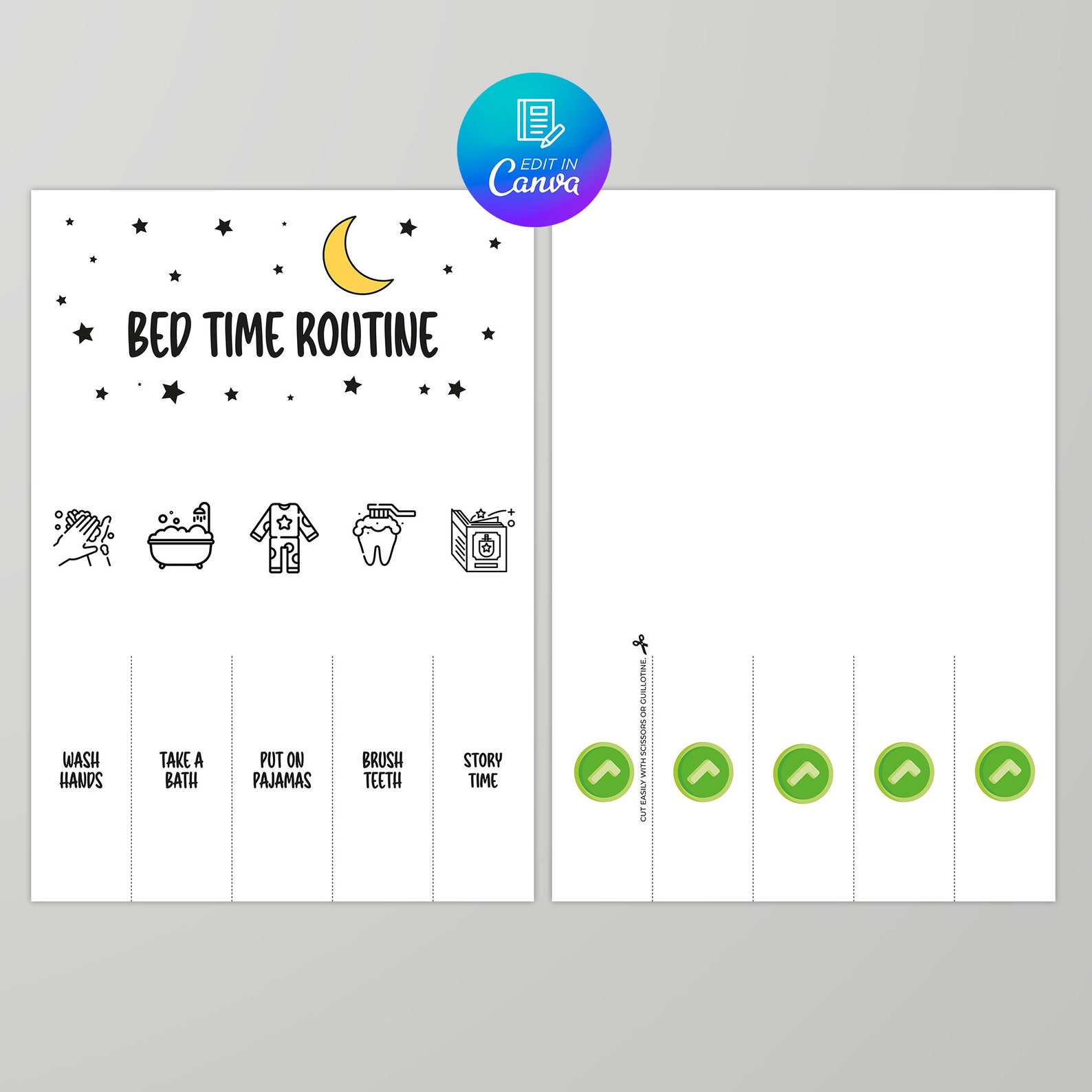 Editable Daily Routine Chart for Kids, Printable Daily Planner for Kids ...