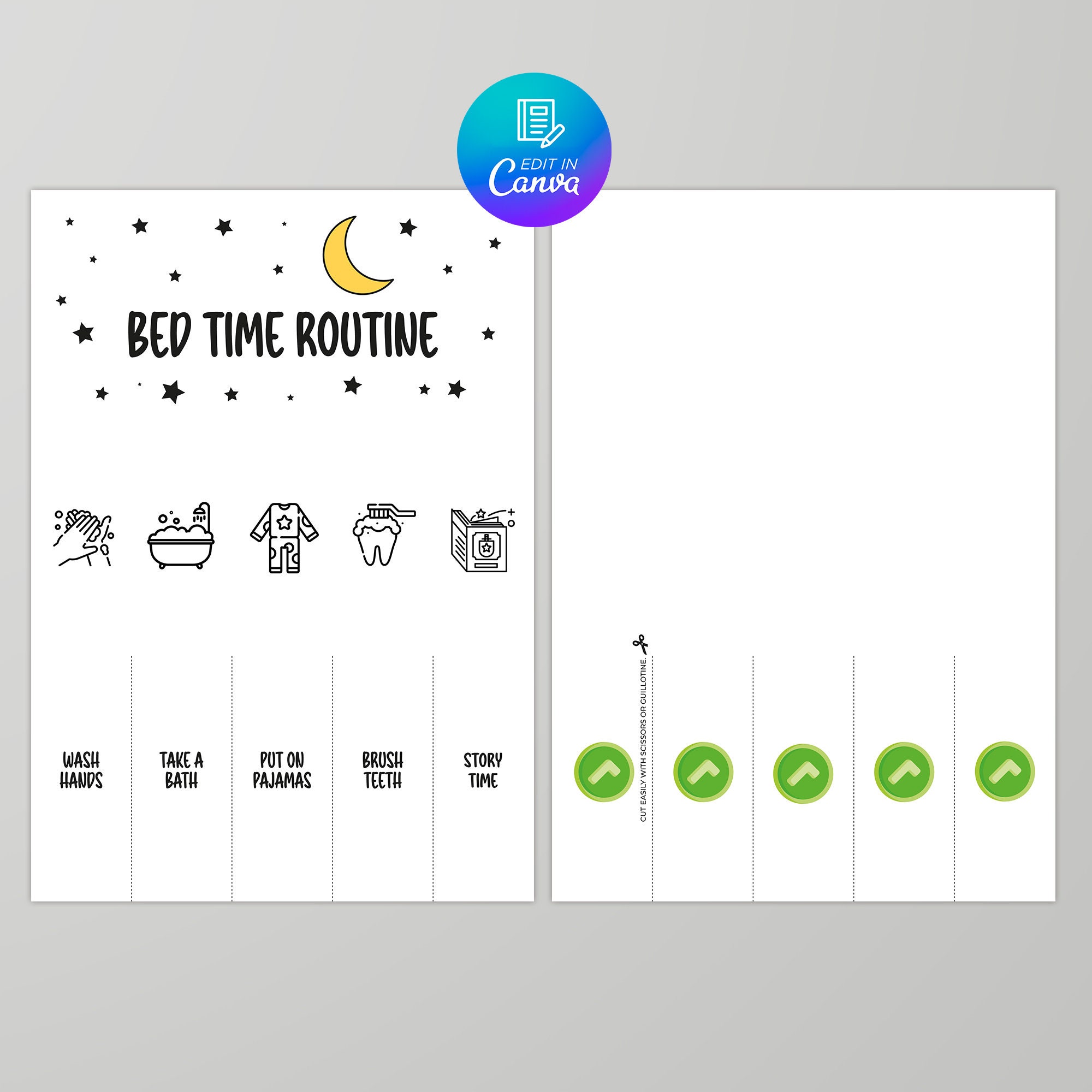 Editable Daily Routine Chart for Kids, Printable Daily Planner for Kids ...