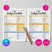 Daily Checklist for Kids, Daily Routine Editable, Weekly Chores ...