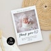 Newborn Thank You Card, Photo Thank You Card for Newborn Baby With Name ...