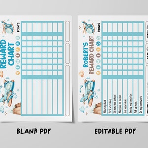 Editable Plane, Helicopter Reward Chart, Printable Chore Chart Kids ...