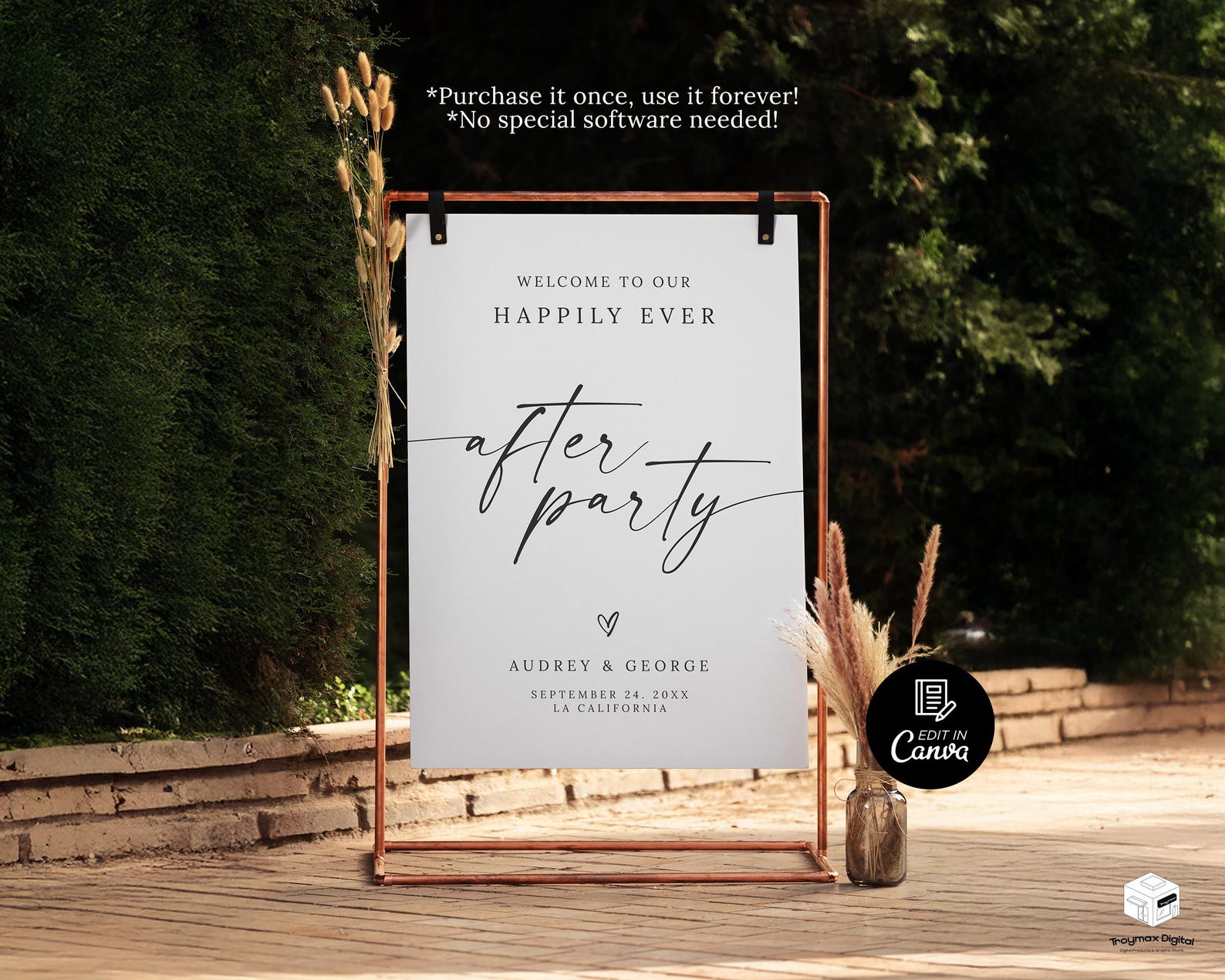 Happily Ever After Party Welcome Sign, Wedding After Party Sign ...