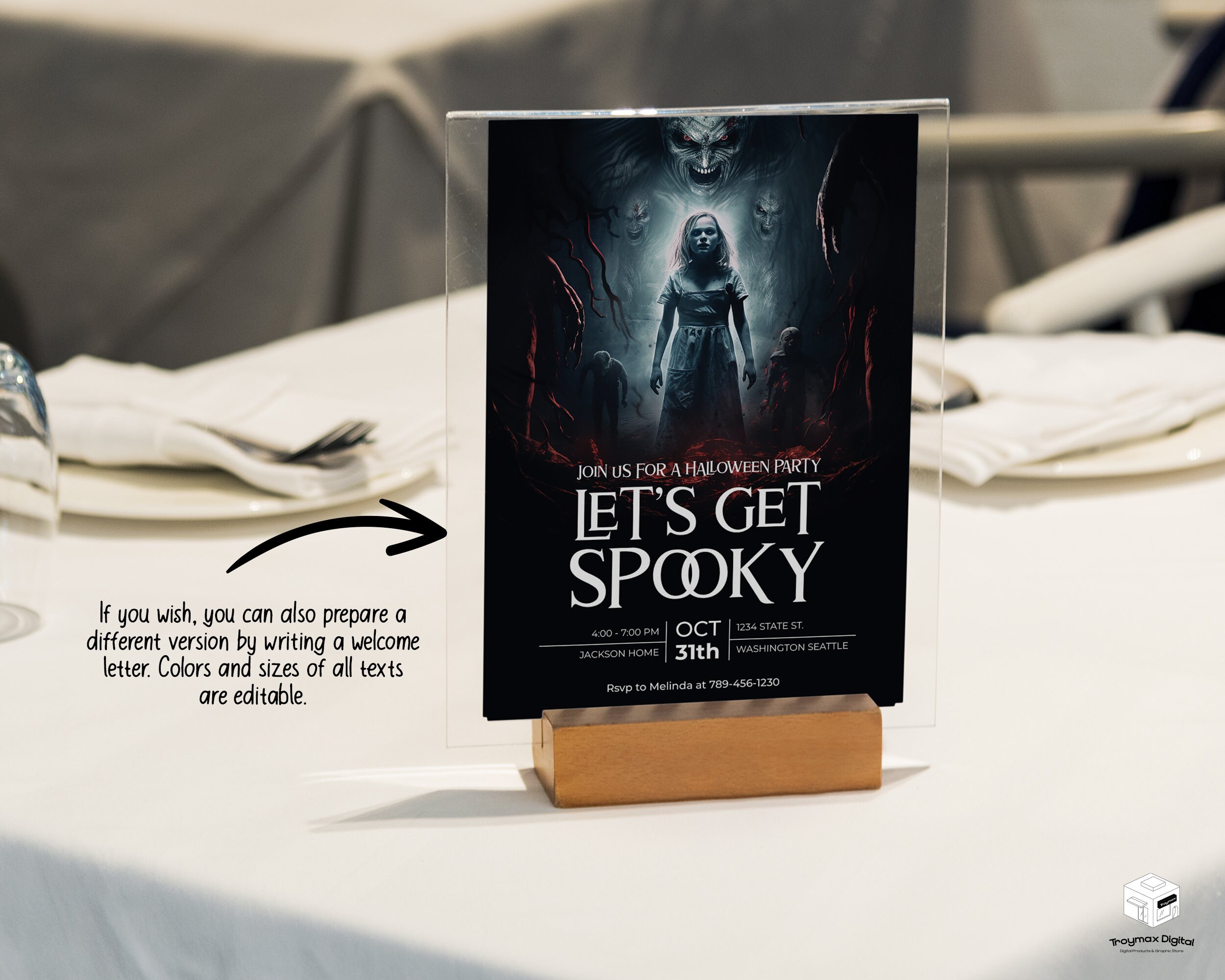 Editable Scary Party Invite Template Exorcist Party - Etsy