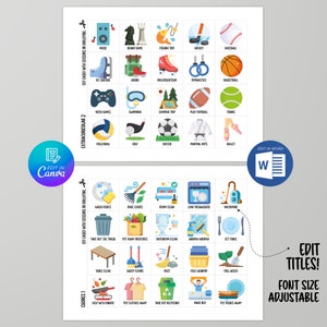 Editable Daily Routine for Kids Responsibility Chart Daily - Etsy