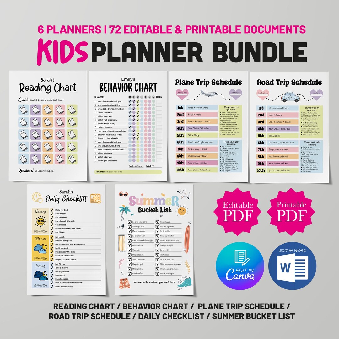 Reading Chart Behavior Chart Plane Trip Schedule Road Trip - Etsy