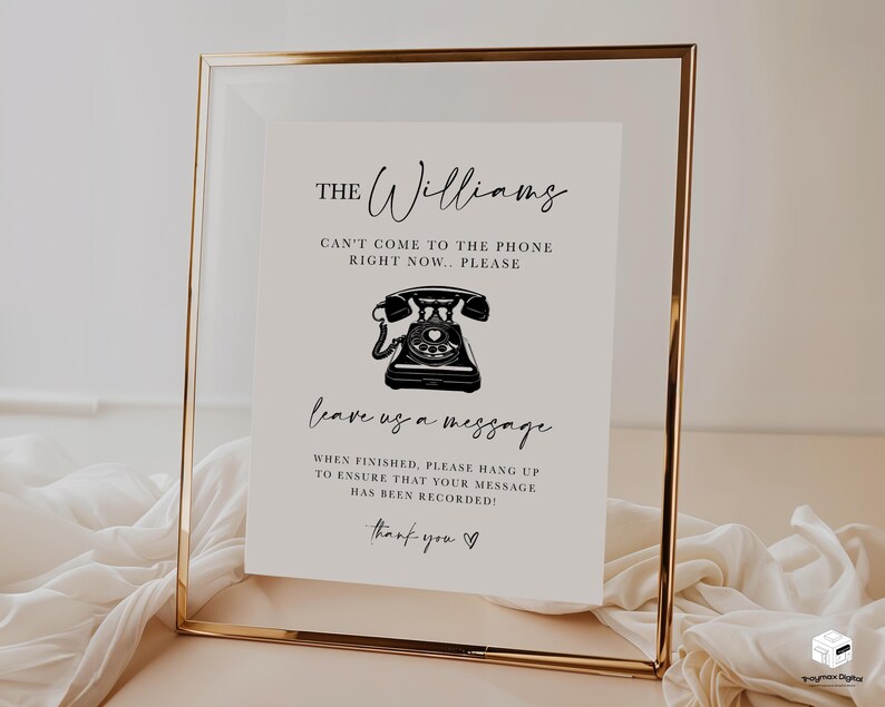 Minimalist Audio Guest Book Sign Template, Wedding Audio Guestbook ...
