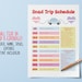 Road Trip Schedule, Road Trip Travel Activities for Kids, Editable Road ...