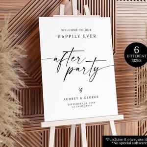 Happily Ever After Party Welcome Sign, Wedding After Party Sign ...