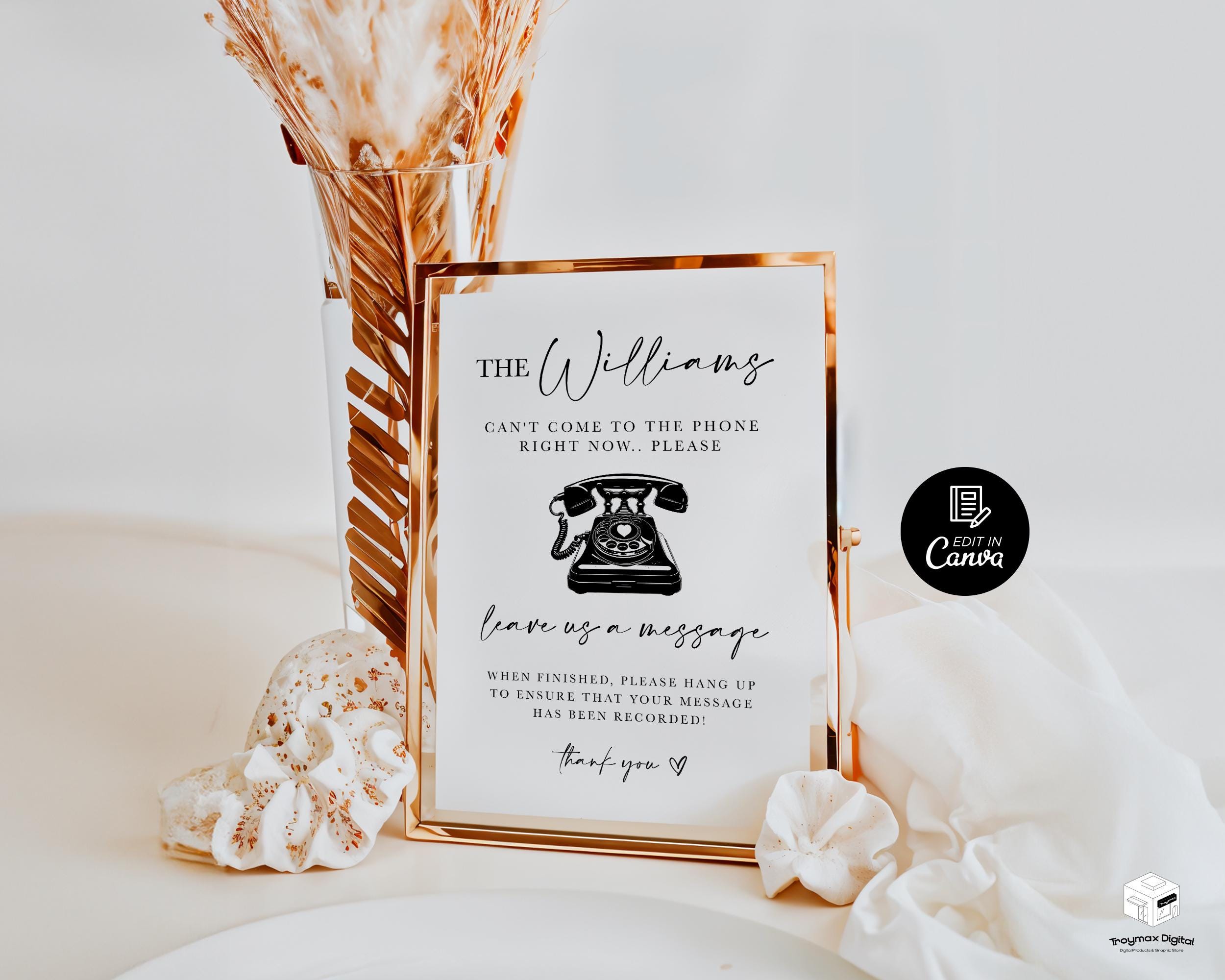 Minimalist Audio Guest Book Sign Template, Wedding Audio Guestbook ...