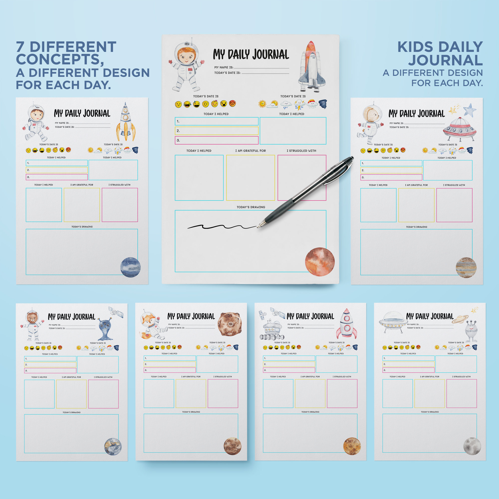 Printable Daily Planner for Kids Children Routine Chart Kids - Etsy