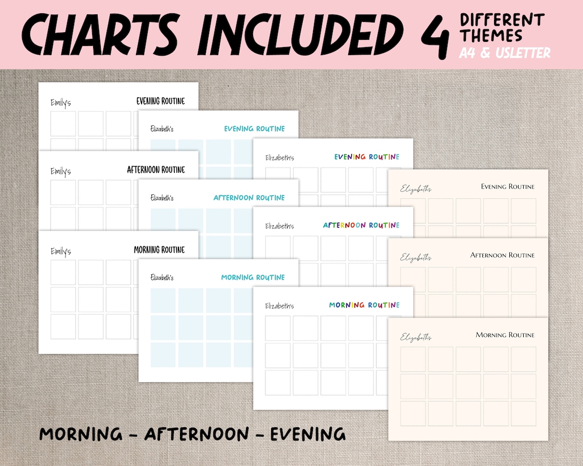Printable Daily Planner for Kids Toddler Routine Chart - Etsy