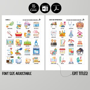 Editable Daily Routine Cards for Kids, Montessori Card for Kids, Daily ...