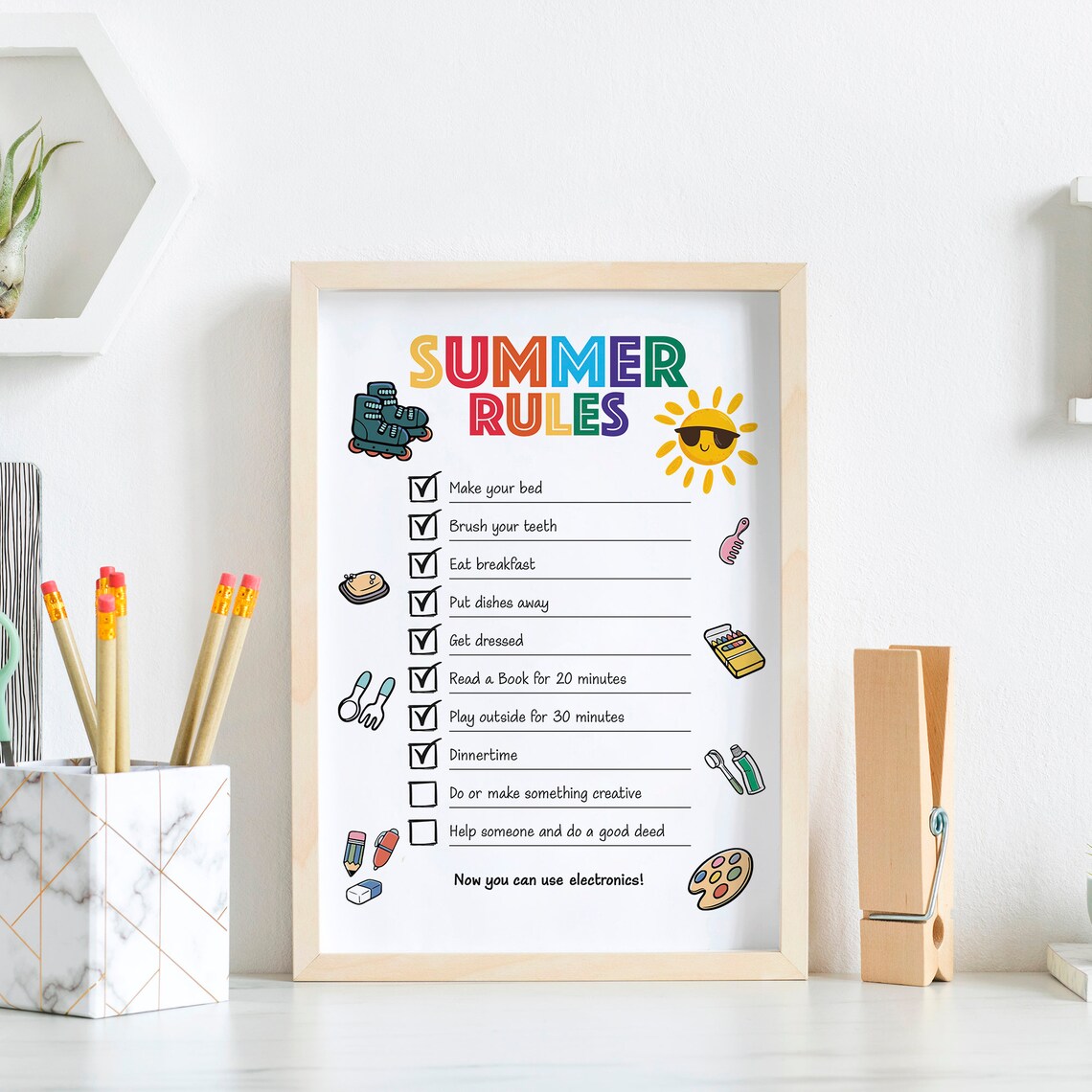 Summer Rules for Kids, Chart for Kids Editable, Summer Rules Editable ...