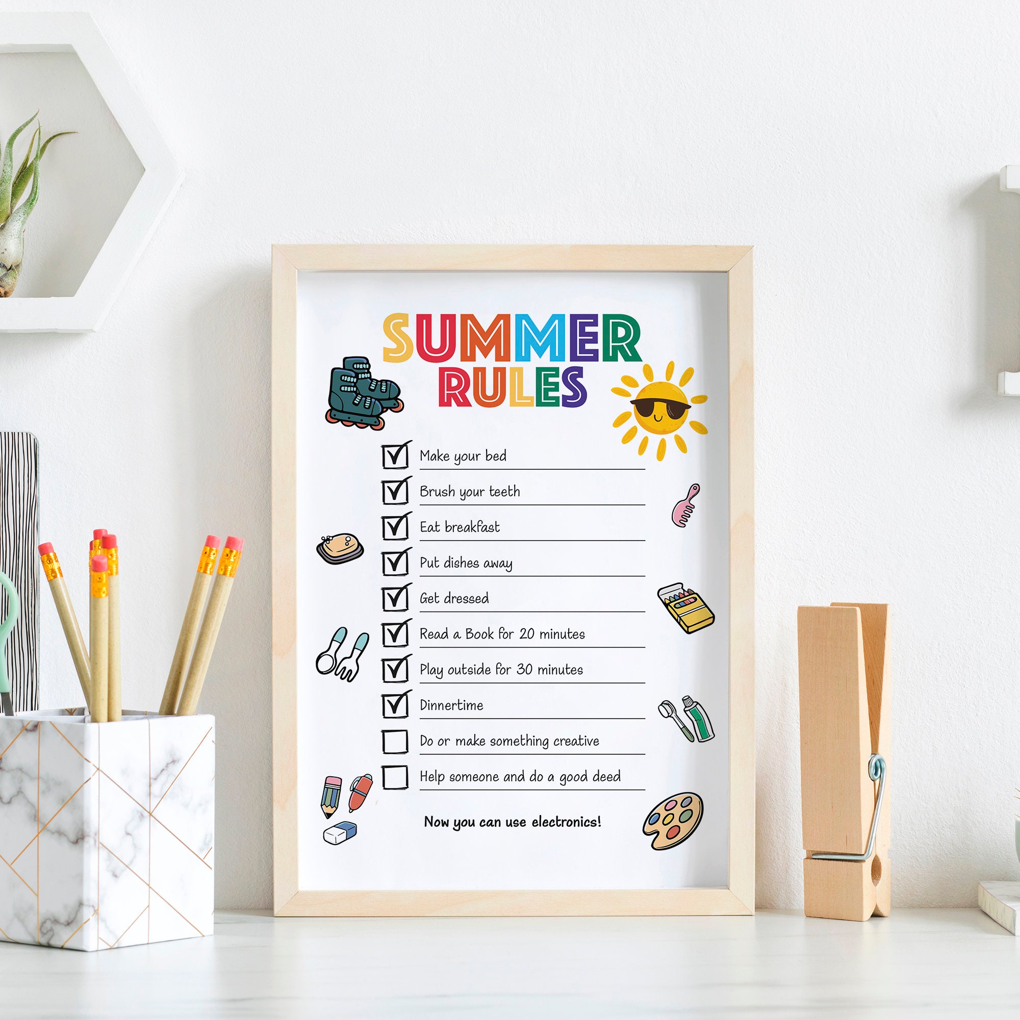 Summer Rules for Kids, Chart for Kids Editable, Summer Rules Editable ...