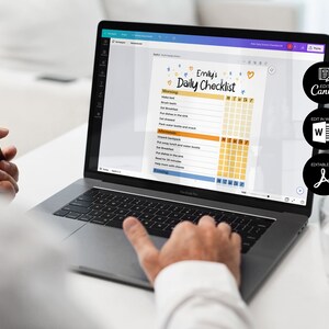 Editable Daily Checklist for Kids, Printable, Responsibility Chart for ...