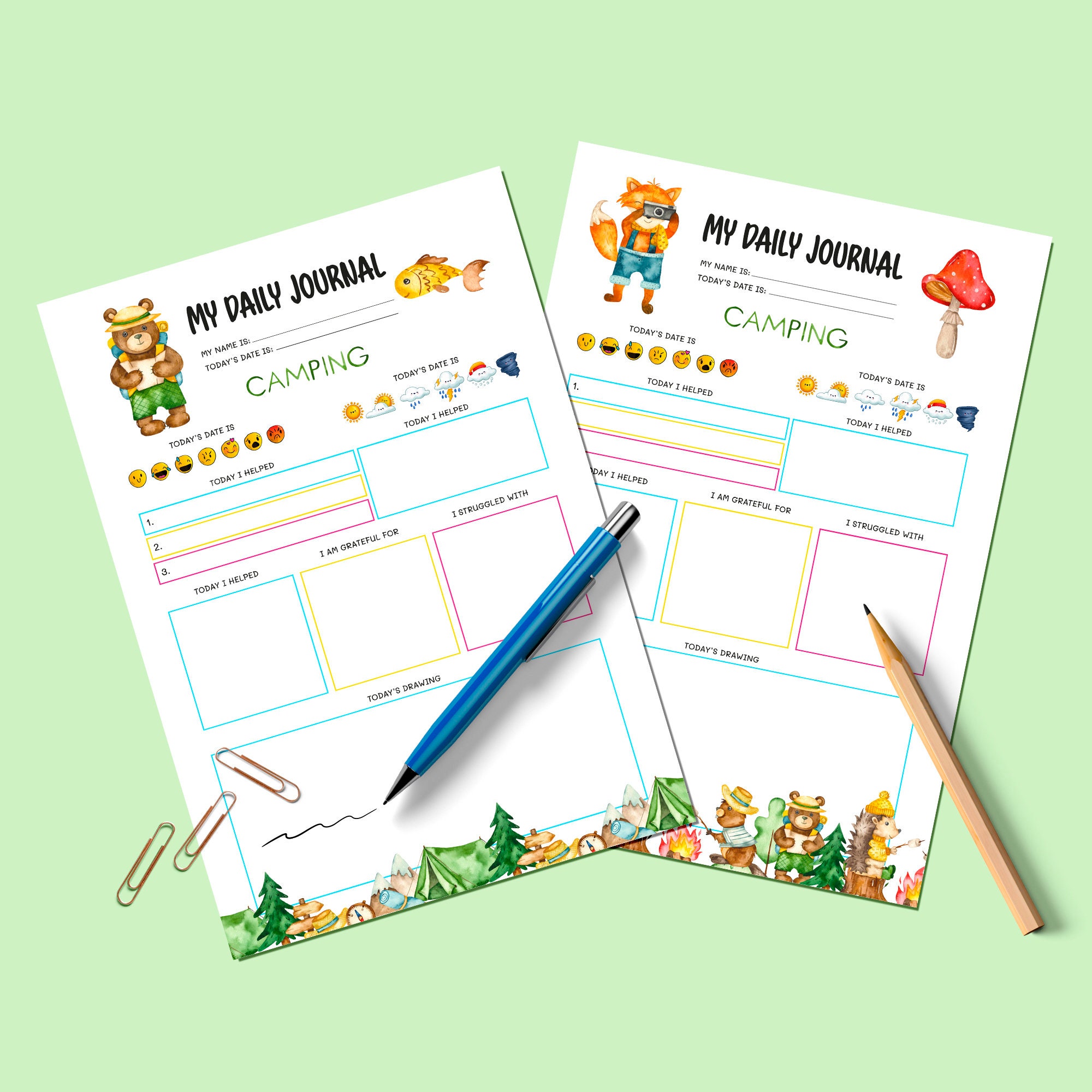 Printable Daily Planner for Kids, Children Routine Chart, Kids Daily ...