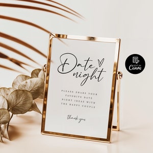 Modern Date Night Heart Sign, Wedding Date Night Sign, Wedding Date ...