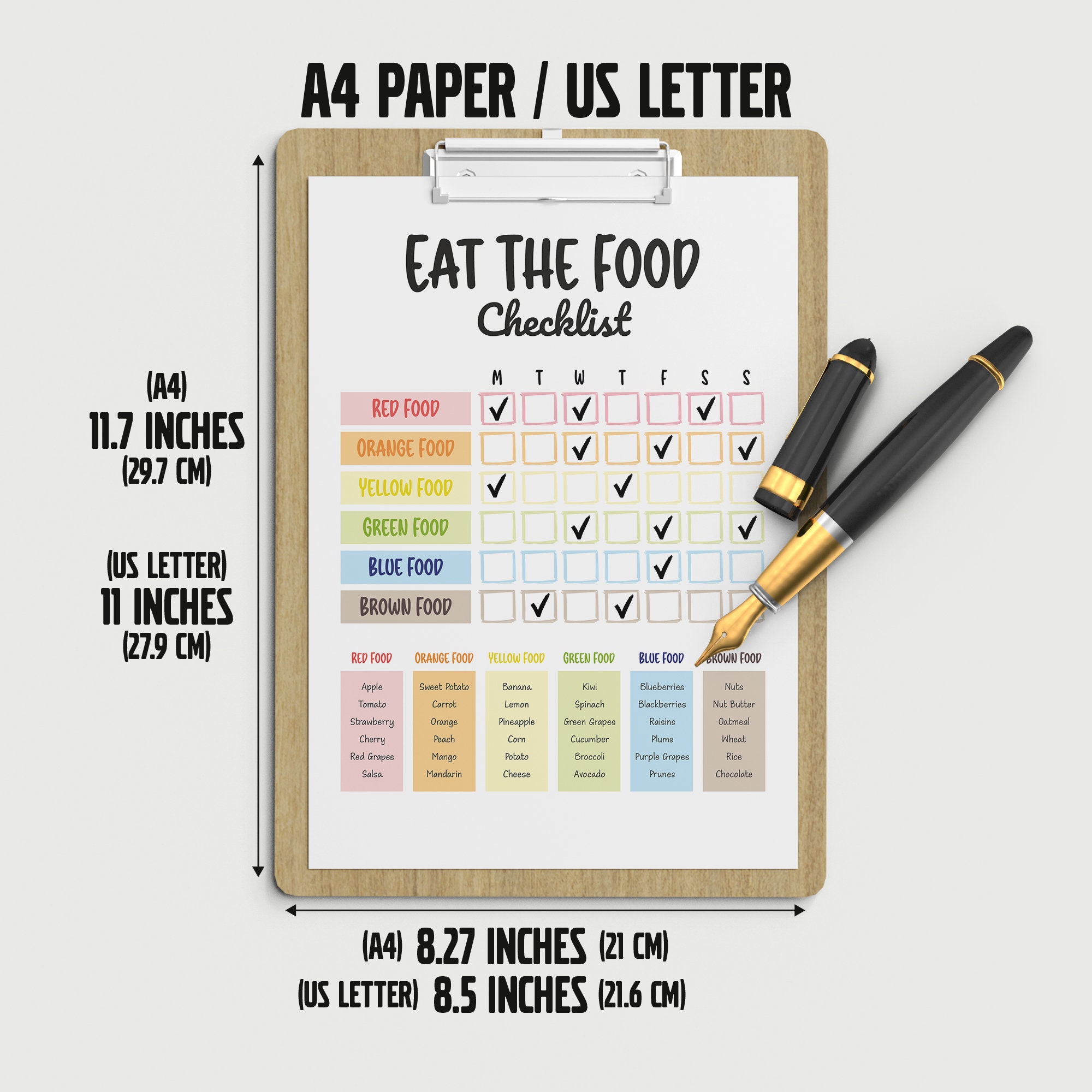 Eat the Rainbow Chart, Healthy Food Tracker, Healthy Eating, Kids ...