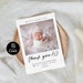 Newborn Thank You Card, Photo Thank You Card for Newborn Baby With Name ...