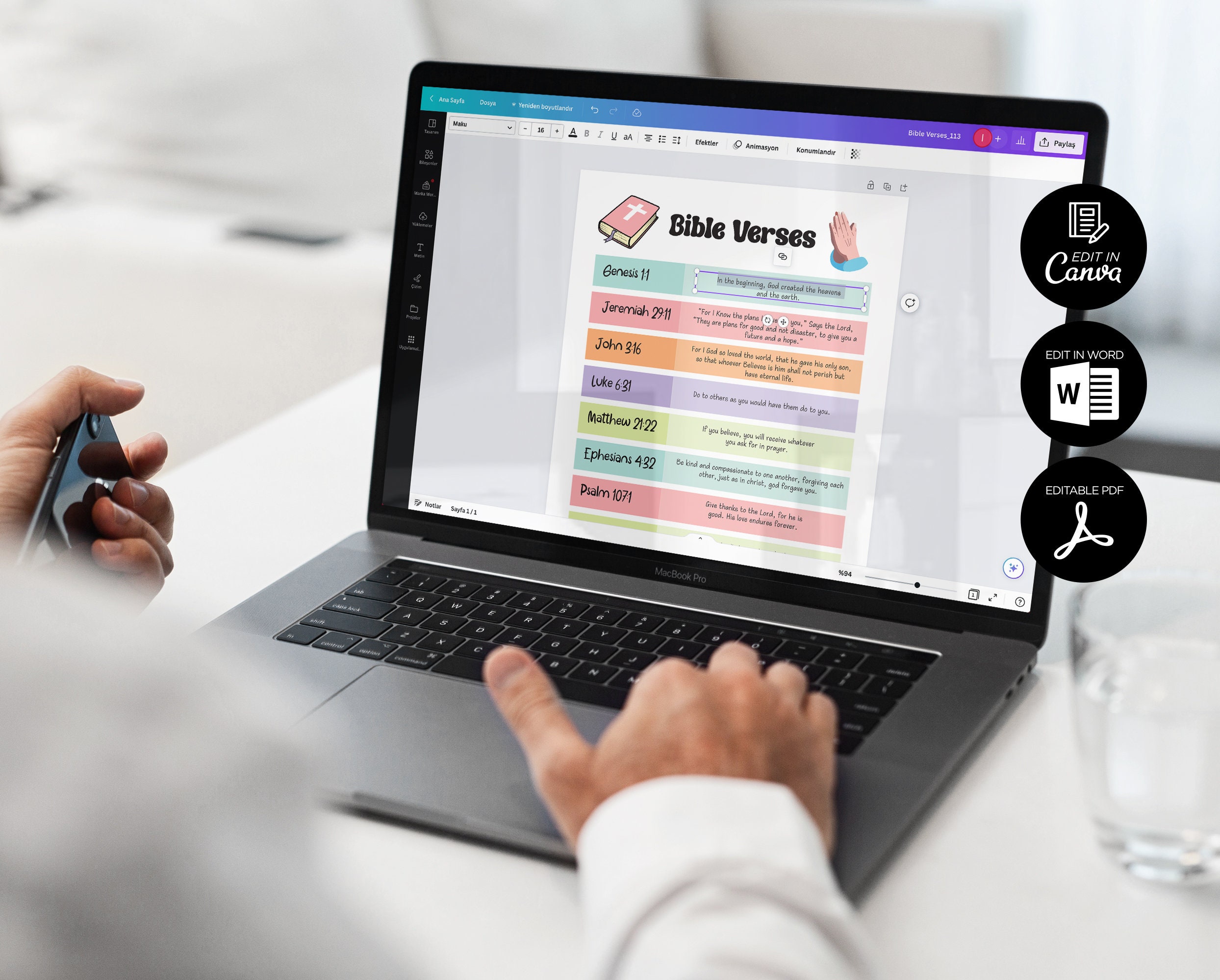 Bible Verses Chart for Kids, Bible Study Program Idea, Editable Bible ...