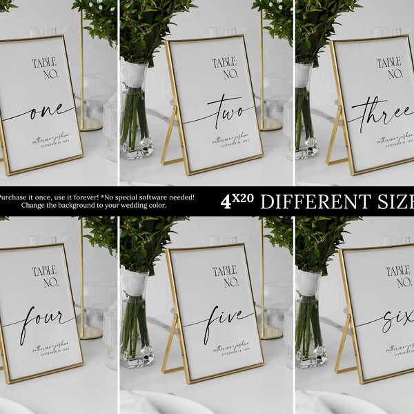 Elegant Table Number - Etsy