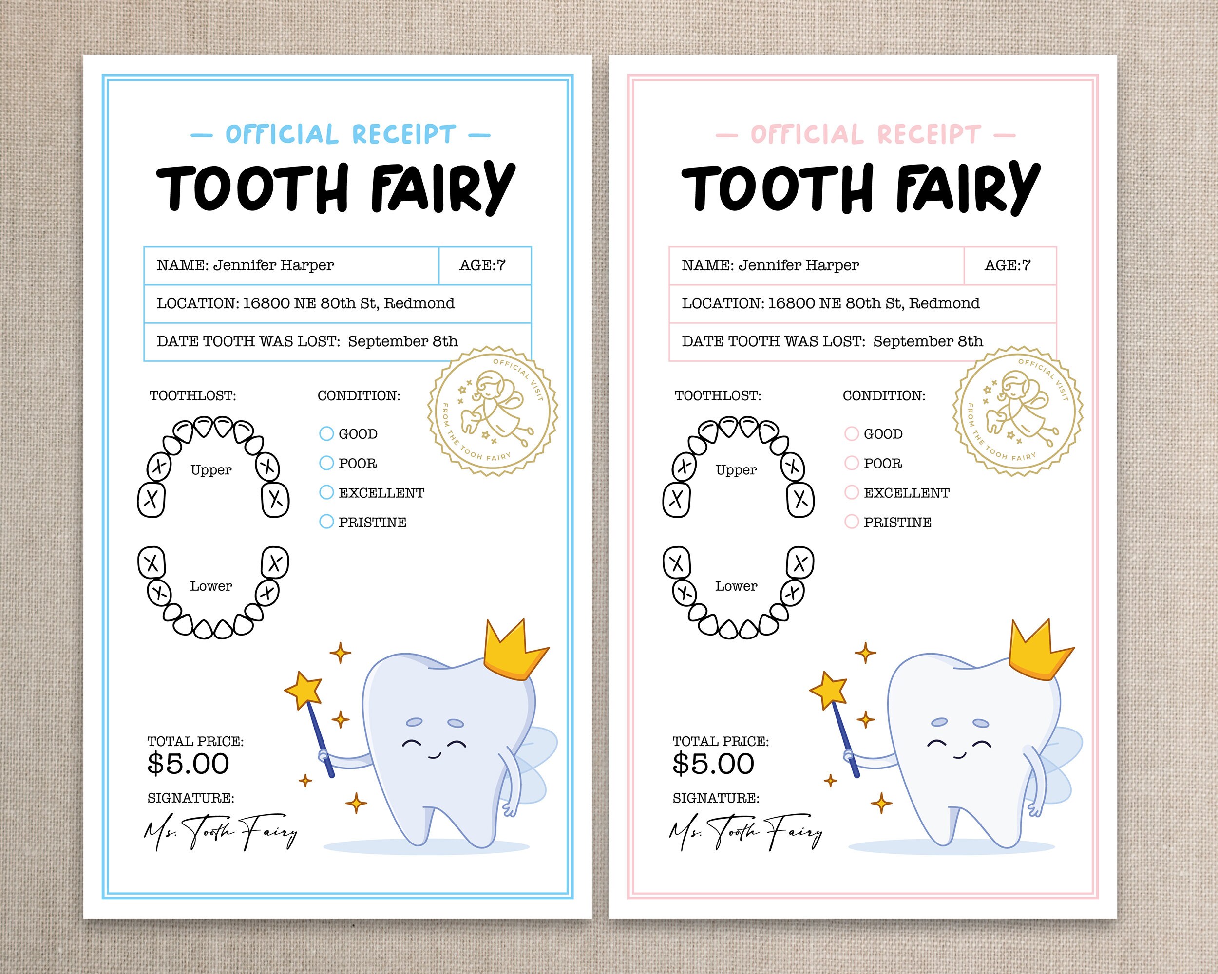 Tooth Fairy Receipt Certificate for Kids Monthly Brushing - Etsy Tooth Fairy Receipt Certificate for Kids Monthly Brushing - Etsy