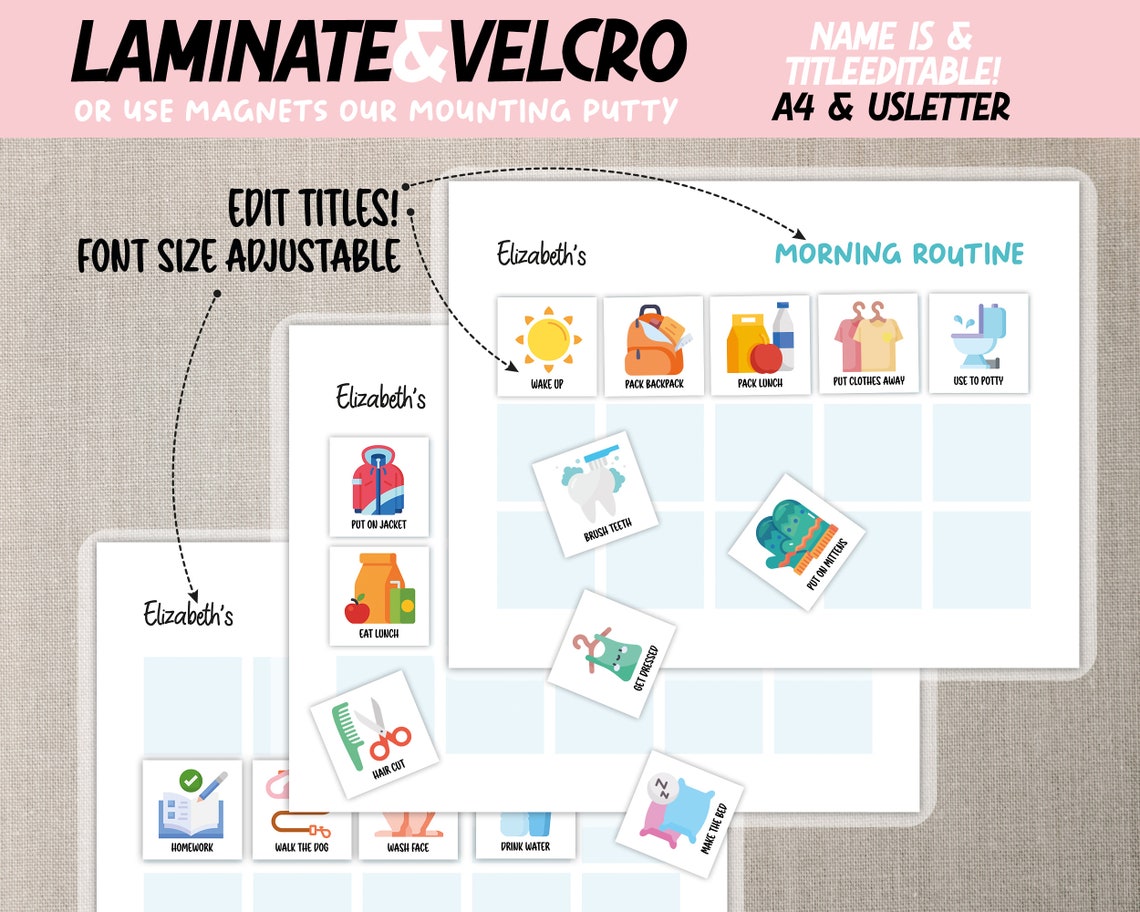 Printable Daily Planner for Kids Toddler Routine Chart - Etsy