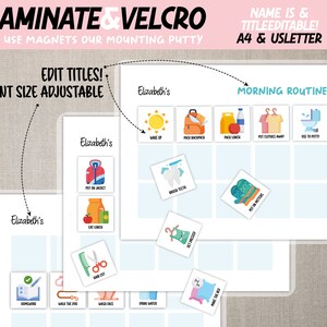 Printable Daily Planner for Kids Toddler Routine Chart Editable ...