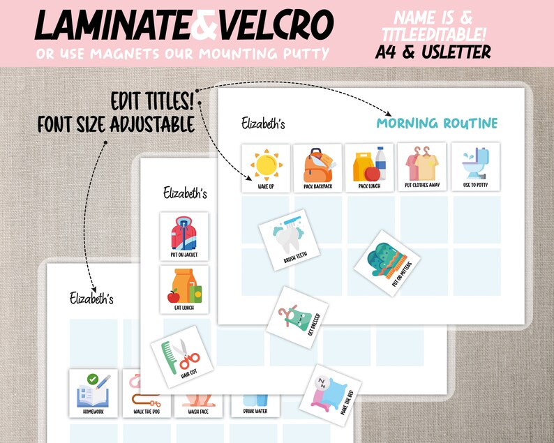 Printable Daily Planner for Kids Toddler Routine Chart - Etsy
