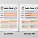 Quiet Time Chart for Kids, Daily Schedule Idea, Editable Daily ...