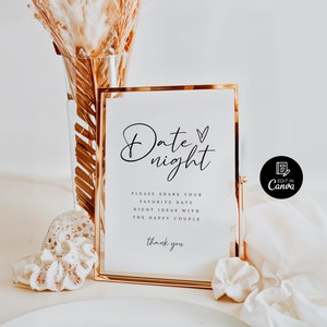 Modern Date Night Heart Sign, Wedding Date Night Sign, Wedding Date ...