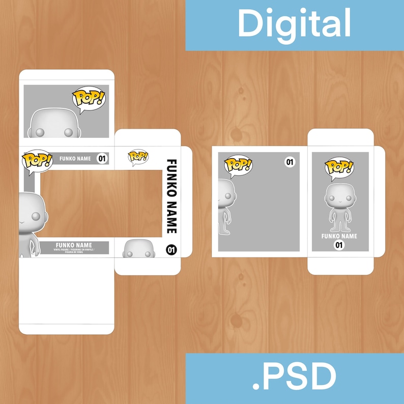 Funko Box Template. Photoshop File for Editing. - Etsy
