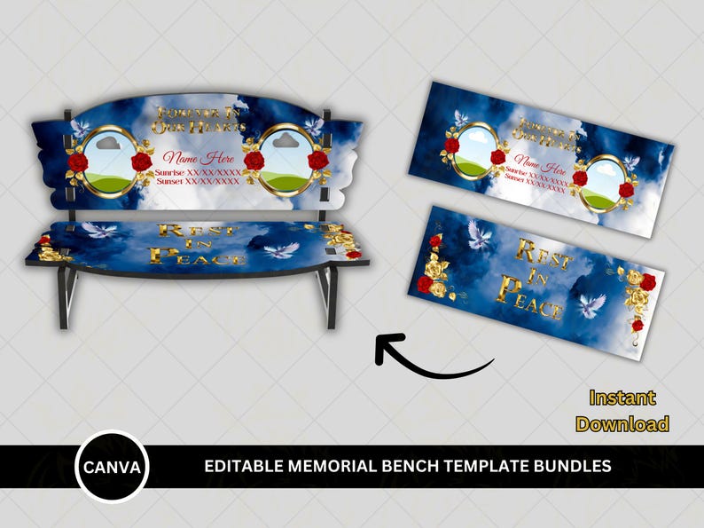 MEMORIAL BENCH TEMPLATE - Etsy