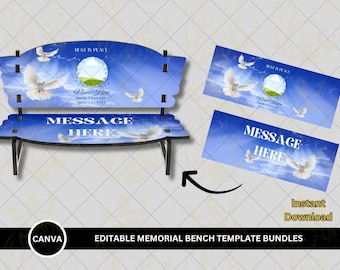 Memorial Bench Template Sublimation - Etsy