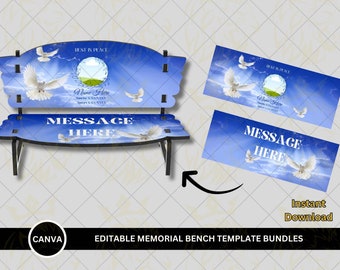 Memorial Bench Template for Sublimation - Etsy