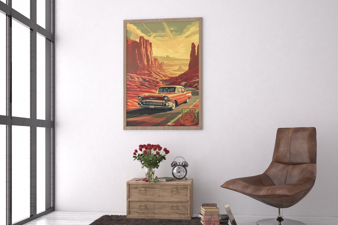 Route 66 Art Print-route 66-route 66 Wall Decor-route 66 Print-route 66 ...